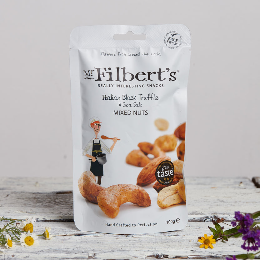Mr Filberts Black Truffle & Sea Salt Mixed Nuts 100g – Devon Heaven